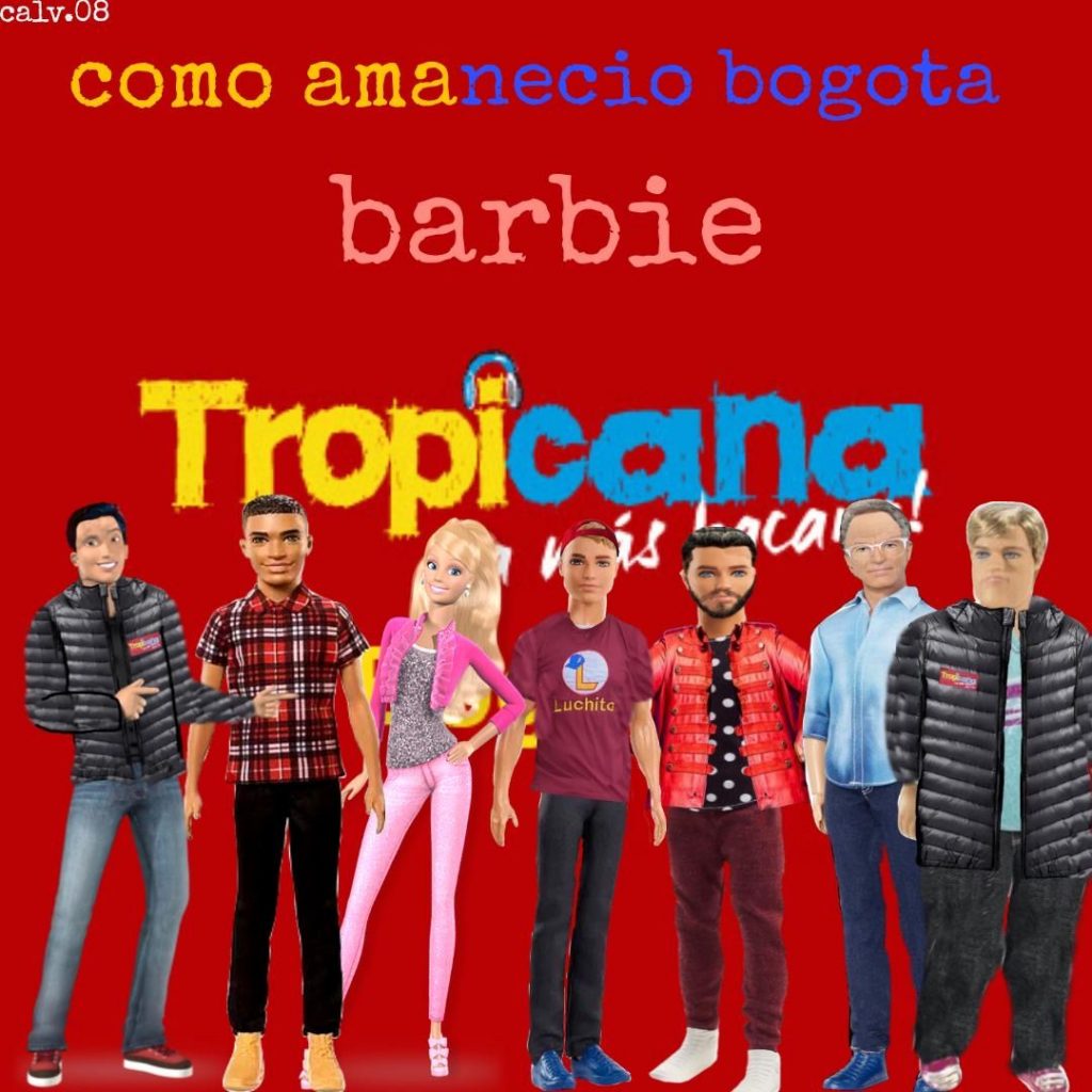 cómo se verían los locutores de Tropicana si fueran barbies